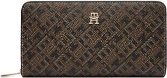 Tommy Hilfiger Geldb&ouml;rse Th Icon Lrg Za Mono Print AW0AW18996 Bunt