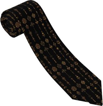 Generic Cravate DAffaires Impression Q &Agrave; Texture Dor&eacute;e R&eacute;tro Classique Necktie Confortable Cravates Homme Pour L&Eacute;cole Accessoires C&eacute;l&eacute;brations