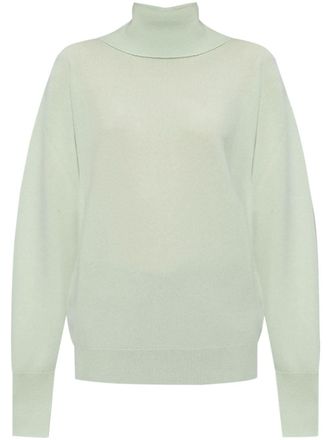 Jil Sander pull en maille fine à col roulé - Vert