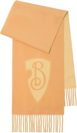 Burberry B Shield Schal mit Fransen - Orange