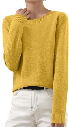 Generic Femme Pull Femme Chic D&eacute;contract&eacute;s L&eacute;ger Tunique &agrave; Manches Longues Sweatshirt Chic et &Eacute;l&eacute;gant Col Rond Chaud Pullover Haut Tops Automne et Hiver Cadea