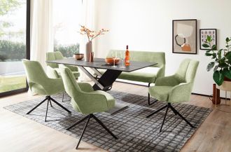 Fredriks home24 Polsterbank Veneziana 175 x 89 x 64cm Grün/Helles Olivgrün