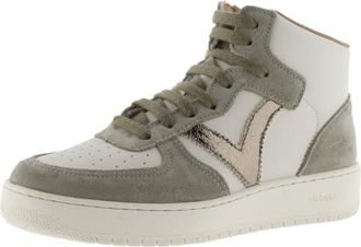 Victoria Bottine Madrid Effet Cuir & Pièces en Croûte De Cuir & Logo Métallisé 1258223 pour Femme Kaki 39