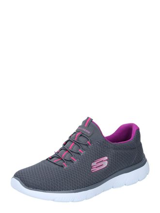 Skechers Summits Top Player Sneaker, Grey Charcoal Black Purple, 35 EU