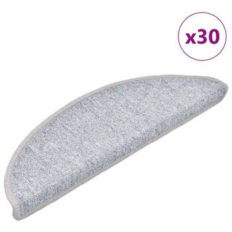 vidaXL Stufenmatten 30 Stk. 56x17x3 cm Hellgrau Halbrund Vidaxl