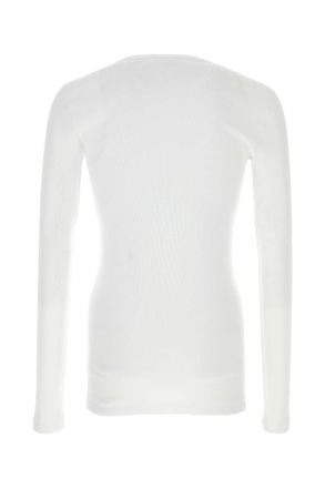 Dolce & Gabbana Mens White Stretch Cotton T-Shirt Biancoottico Exterior: Elastane Maglieria Sweater