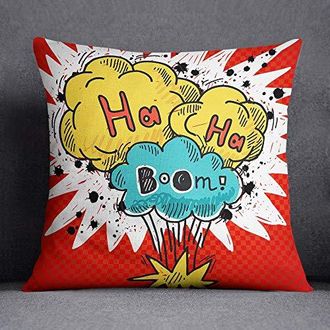 Bonamaison Le Jardin du Lin Kissenh&uuml;llen, Cotton, Mehrfarbig, 45x45