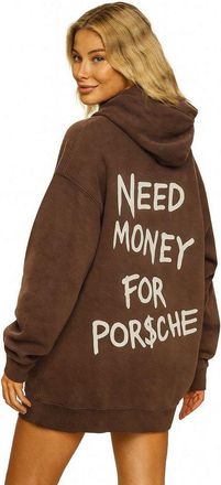 Worldclassca Hoodie Worldclassca Oversized NEED MONEY Hoodie Kapuzenpullover Sweatshirt