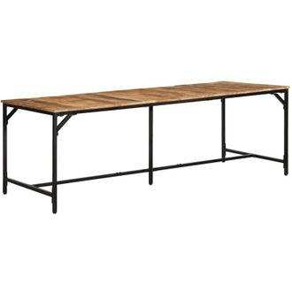 vidaXL Esstisch 220x90x75 cm Raues Massivholz Mango Vidaxl