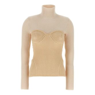 Jean Paul Gaultier Corset Sweater - - Knitwear - Damen - Beige - S
