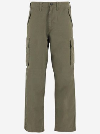 Burberry Mens Cotton Cargo Pants Military Green Trousers