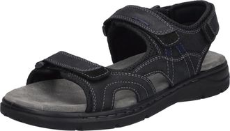 Josef Seibel Herren Klassische Sandalen Marlon 06,Weite G (Normal),Wechselfußbett,offene Schuhe,Strandschuhe,bequem,schwarz,45 EU