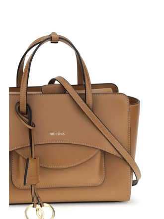 Hidesins Womens Shoulder Bag Flap M Caramel Leather Calf (bos Taurus)