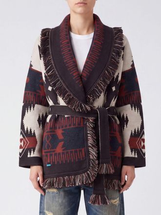 Alanui Cardigan-robe en cachemire avec motif ethnique et franges