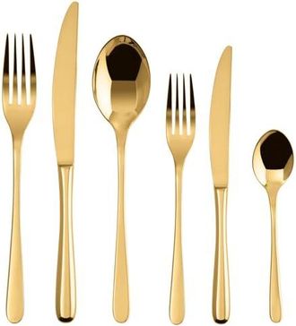 Sambonet Taste Tafelbesteck für 6 Personen, 36-teilig, 6 Tafellöffeln, 6 Tafelgabeln, 6 Tafelmessern, 6 Obstgabeln, 6 Obstmessern und 6 Teelöffeln, aus Edelsta