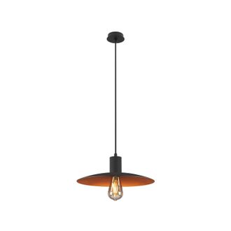 SLV LALU Pendelleuchte schwarz mit E27 LED ST64 Leuchtmittel 2500K - moderne H&auml;ngelampe im Retro-Stil f&uuml;r Esszimmer, Esstisch, Wohnzimmer oder K&uuml;che, perf