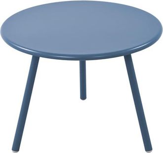 Clp Table Basse Minot I Table de Salon Ronde pour lext&eacute;rieur et lint&eacute;rieur I Table de Jardin r&eacute;sistante aux intemp&eacute;ries et aux UV, Couleur:Bleu