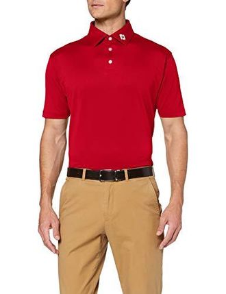 FootJoy Footjoy Stretch Pique Solid Polo, Rouge (Rojo 91825), Large Homme