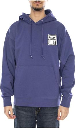 Obey Homme, Sweatshirts et sweats &agrave; capuche, Bleu, Taille: XL Eyes Icon II Pullover