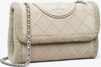 Tory Burch Damen Wandelbare Fleming Schultertasche mit weichem Lammfell