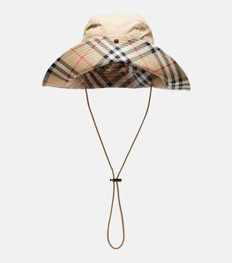 Burberry Hut Burberry Check aus Gabardine