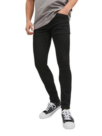 Jack & Jones Liam Original Jean skinny pour homme en tissu stretch haute performance confortable pour toute la journ&eacute;e Fermeture &eacute;clair, Noir, 34W / 34L
