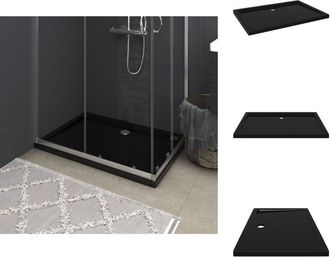 vidaXL Duschwannen - Living Duschtasse abs Rechteckig Schwarz 70x100 cm - Schwarz