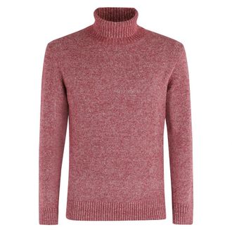 KANGRA Basic Dolcevita Pullover Mandel Hoher Kragen - - Knitwear - Herren - Rot - XL