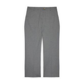 Fiorella Rubino Hosen mit Nadelstreifen und weitem Bein - - Trousers - Damen - Grau - 5XL
