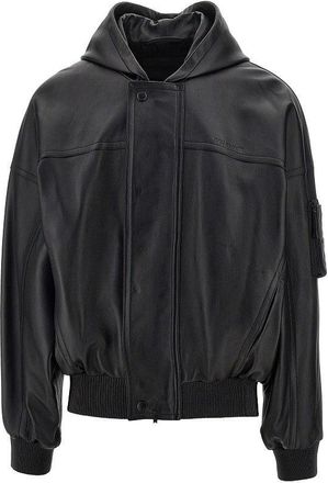 Balenciaga Nappa leather hooded bomber jacket Man L