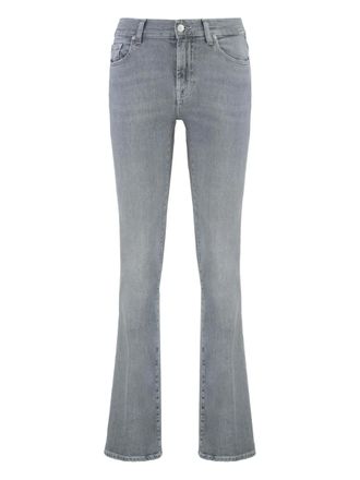7 For All Mankind jean évasé à étiquette logo - Gris