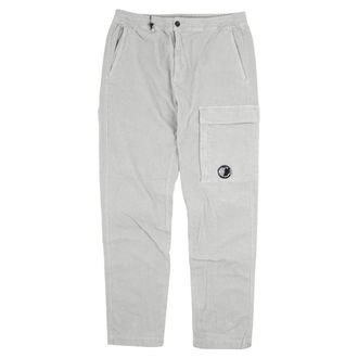 C.P. Company C.p. Company, Homme, Pantalons, Gris, Taille: XL Pantalon Cargo en Velours C&ocirc;tel&eacute; avec Logo