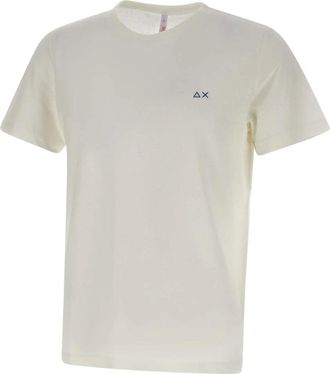 Sun 68 Homme, Tops, Blanc, Taille: S T-shirt en lin jersey