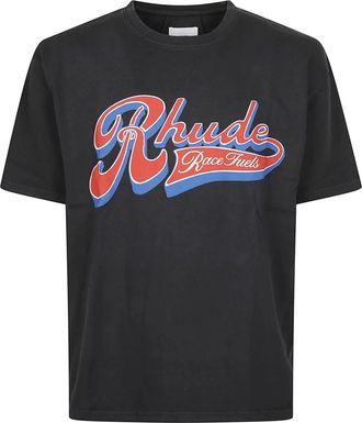 Rhude Homme, Tops, Noir, Taille: XL Pit Stop T-Shirt