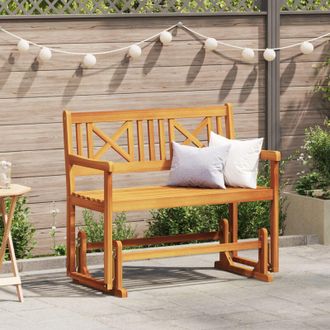 vidaXL Banc basculant de jardin 2 places 110x59x97 cm Bois massif Acacia Vidaxl