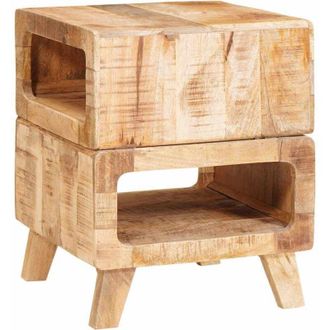 vidaXL Vidaxl - Tables dappoint Marron 40 x 40 x 49 cm bois de manguier massif