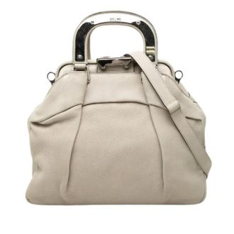 Celine Pre-owned Cuir sacs-celine - Femme - Pre-owned - Beige - Taille: ONE Size