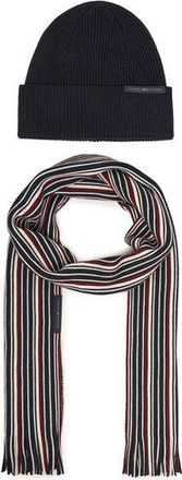 Tommy Hilfiger Set Schal und M&uuml;tze Th Corp Love AM0AM12939 Dunkelblau