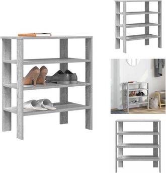 vidaXL Vidaxl - Schuhregal Grau Sonoma 61x32x70 cm Holzwerkstoff - Schuhregal - Schuhregale - Schuhschrank - Schuhe Aufbewahrung