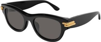 Bottega Veneta Lunettes de soleil carr&eacute;es Mitre - unisex - Accessoires - Noir - Taille: 52 MM