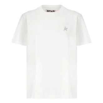 Golden Goose Femme, Tops, Blanc, Taille: 40 FR T-Shirt Star Collection