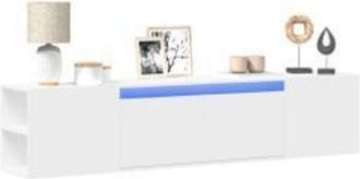 Les Tendances Meuble TV mural avec LED blanc 180x31x39,5