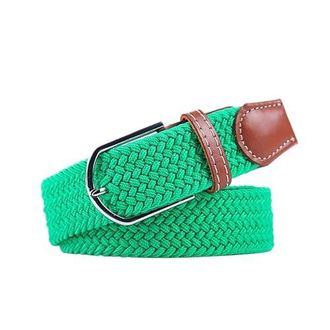 Generic Ceinture &eacute;lastique en toile tiss&eacute;e avec boucle ardillon tricot&eacute;e pour homme et femme, 19, 3.3cmX107cm