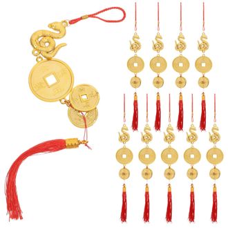 Yardwe 10 Stück Jahr Der Schlange Anhänger Chinesische Neujahrsdekorationen Für Feng Shui Und Glücksbringer Perfekt Für Frühlingsfest Und Hausdeko