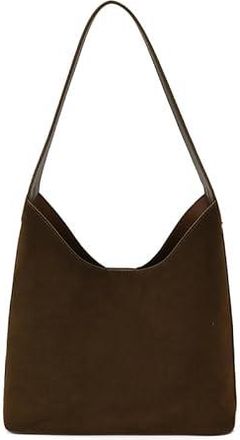 Generic Sac fourre-tout r&eacute;tro givr&eacute; de grande capacit&eacute;, sac &agrave; bandouli&egrave;re vintage, couleur unie, polyvalent, sac &agrave; main sous les bras, voyage, shopping, trava