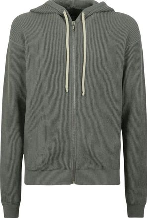 Rick Owens Homme, Sweatshirts et sweats &agrave; capuche, Vert, Taille: M Temple Zipped Sweat &agrave; capuche