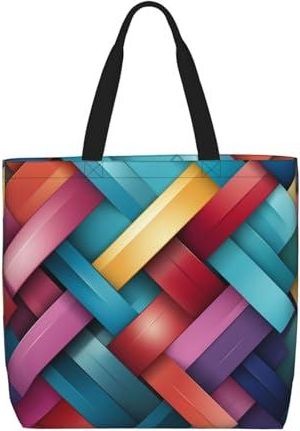 Generic Couleurs Vives Sac Fourre Tout Pliable Sacs De Courses L&eacute;ger Sac A Main Femme Pour Quotidienne Voyage Shopping