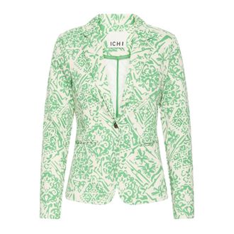 Ichi Kate Print Blazer - - Jackets - Damen - Gr&uuml;n - S