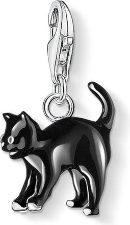 Thomas Sabo Thomas Sabo Damen Charm-Anhänger Katze schwarz Charm Club 925 Sterling Silber 0701-007-11