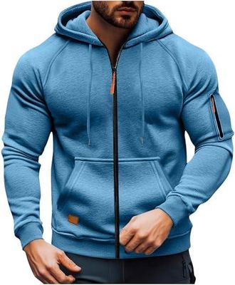 Generic Sweat A Capuche Homme Sweatshirts Pull Polaire Marque Chaude Militaire Manches Longues Sweat-Shirts Zipp&eacute; De Sport Grandes Tailles Veste De Travail av